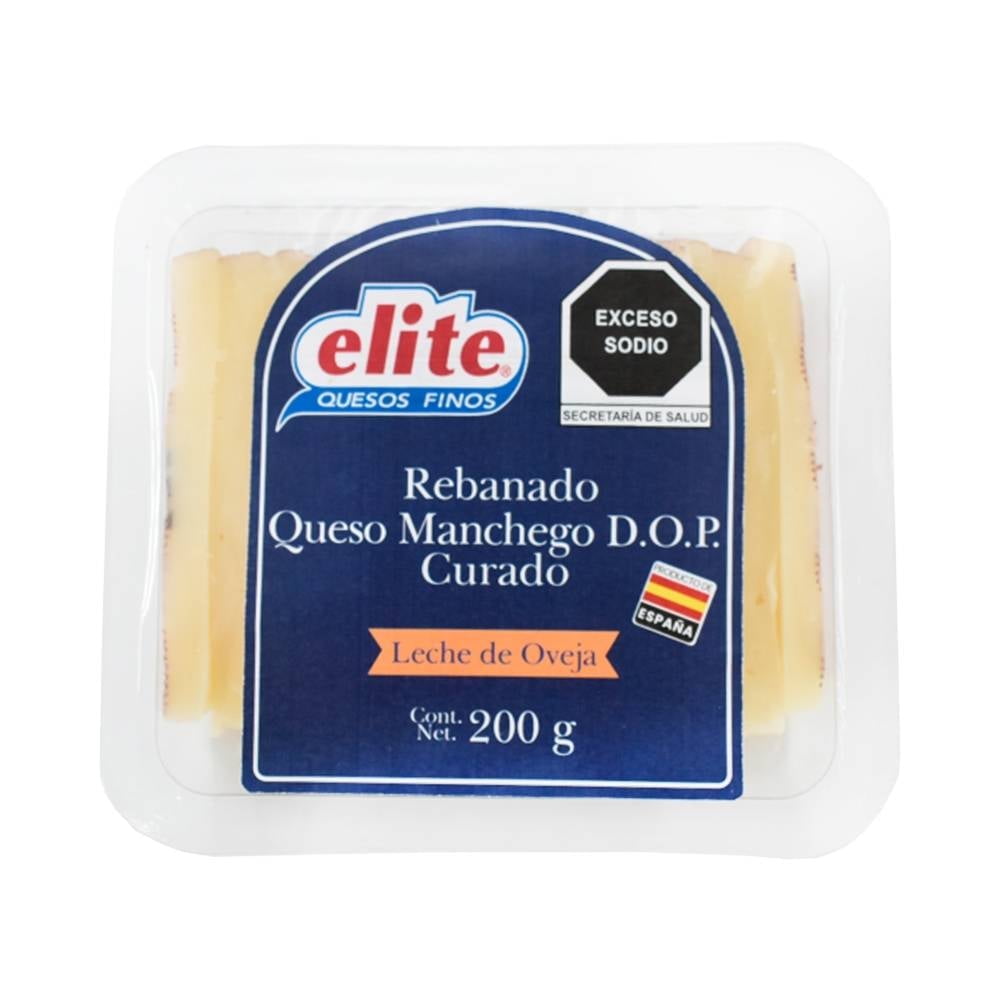Queso manchego Elite curado rebanado 200 g | Walmart en línea