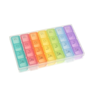 Equate 4-A-Day Pill Planner, 1 Week, 8.5" - Walmart.com