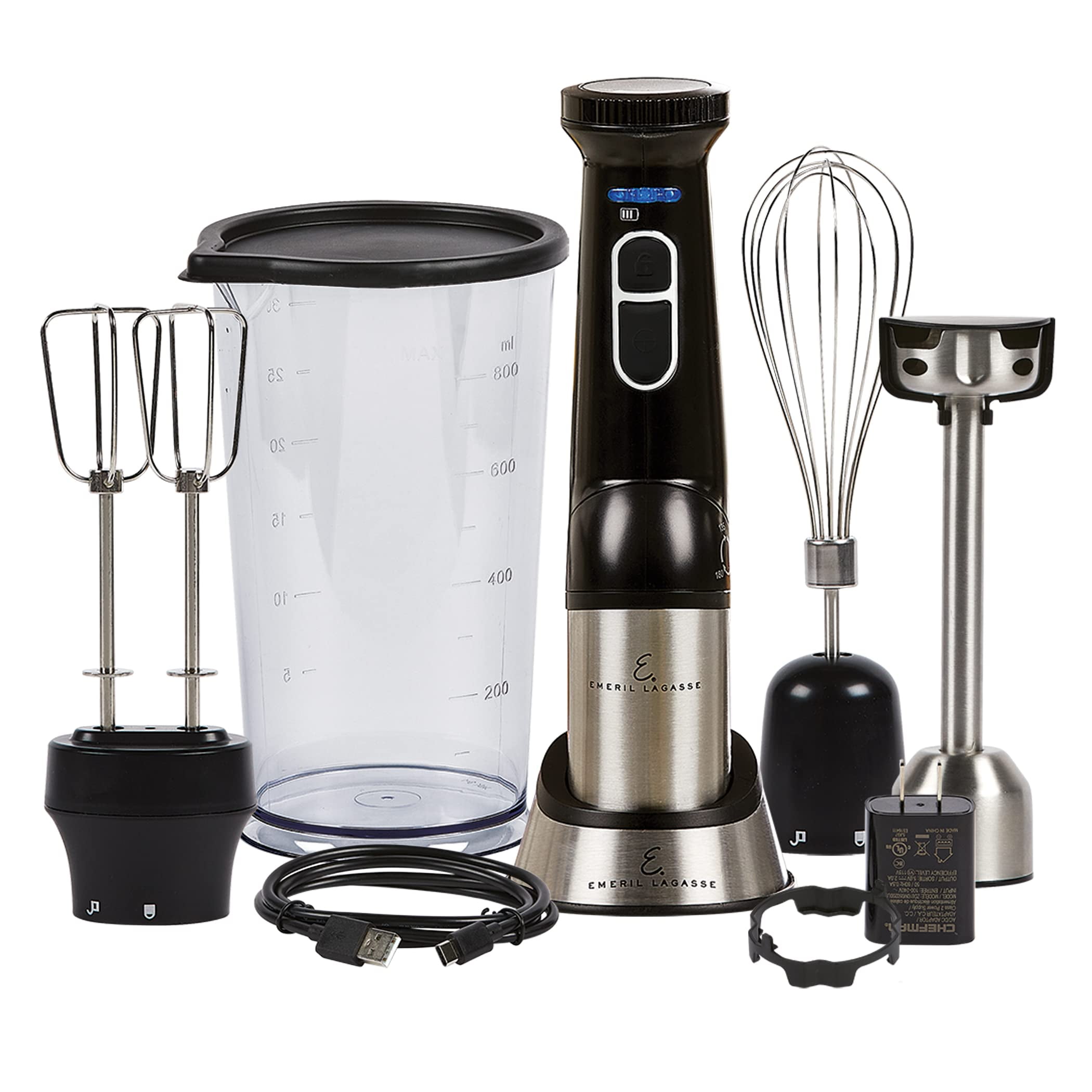 Emeril Everyday Blender & Beyond Immersion Hand Blender, Cordless with ...