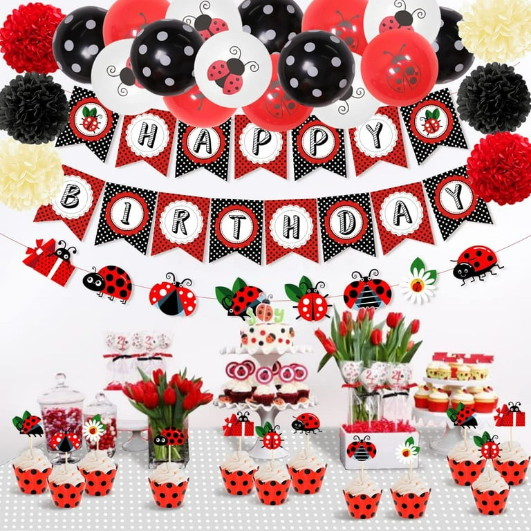 Ladybug Birthday Banner