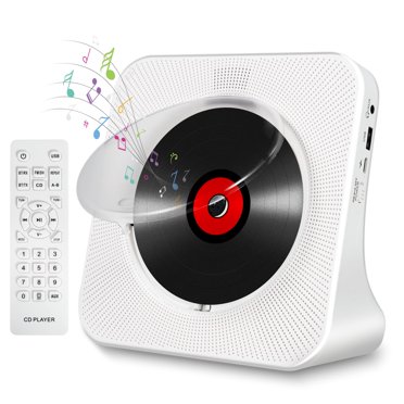 Bluetooth CD Player, Wall Mountable CD Player with Speakers, CD Player ...