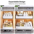 Pull Out Cabinet Organizer, 16.9" Deep, Expandable(11.9"-19.7") Heavy ...