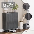 5-Tier Shoe Cabinet with Fluted Doors 31.6 in Entryway Organizer 4 ...