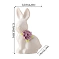 Agiufgs Ceramic Rabbit Figurine 5.51, Whimsical Floral with Easter ...
