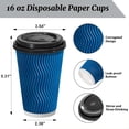 100 Coffee Cups with 16 oz, Disposable Insulated Ripple Wall To Go ...