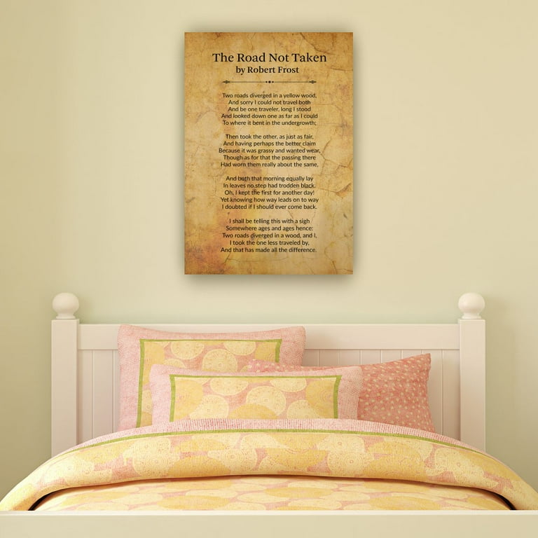Robert Frost Poem Art Print The Road Not Taken Poem Poster