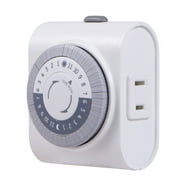 GE 24-Hour Heavy Duty Indoor Plug-In Mechanical Timer, 1 Grounded ...