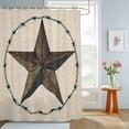 Bathroom Shower Curtain Vintage Texas Star Waterproof Shower Curtains ...