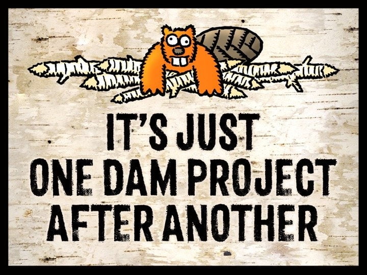 It's Just One Dam Project After Another 17"x12" Tin Sign - Walmart.com