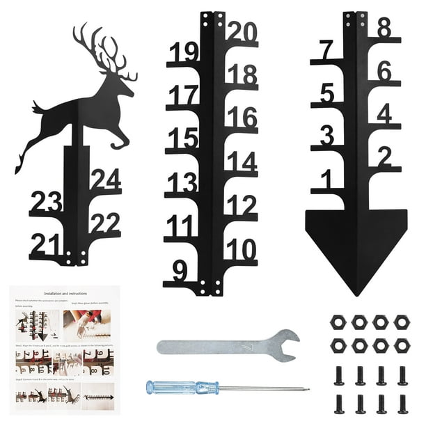 Detachable Snow Gauge, Metal Snow Measuring Stick Handmade Snowflake ...