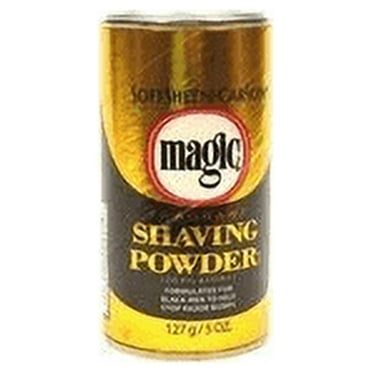 Magic Shave Gold Razorless Shaving Powder for Black Men, Fragrant, 4.5 ...