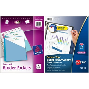 Avery Secure Top Sheet Protectors, Heavy Gauge, Letter, Diamond Clear ...