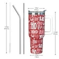 Christmas Tumbler with Handle and Straw Funny Ho Ho Ho Xmas Coffee Mug ...