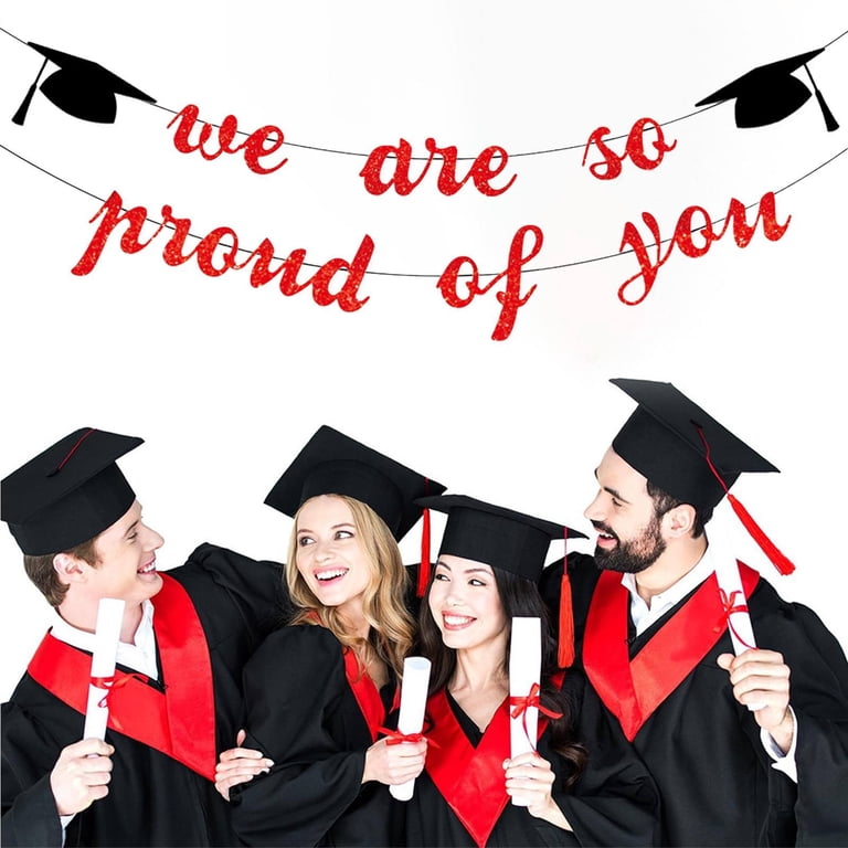 Graduation Party Supplies We Are So Proud Of You Banner Graduation ...