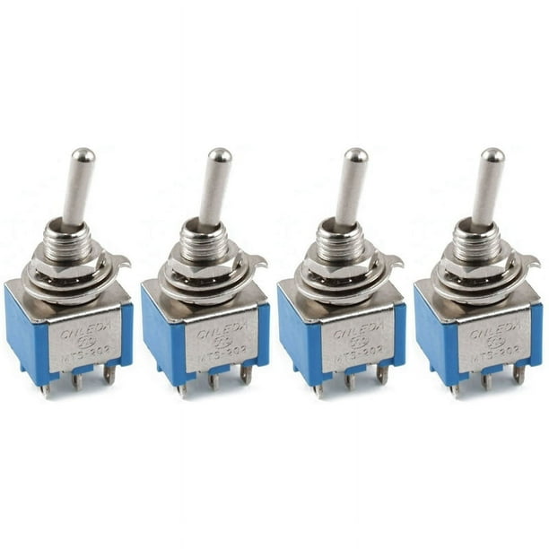 4X AC 3A/250V 6A/125V 6 DPDT On/on 2 Posiciones Mini Interruptor de Palanca Azul | Bodega ...