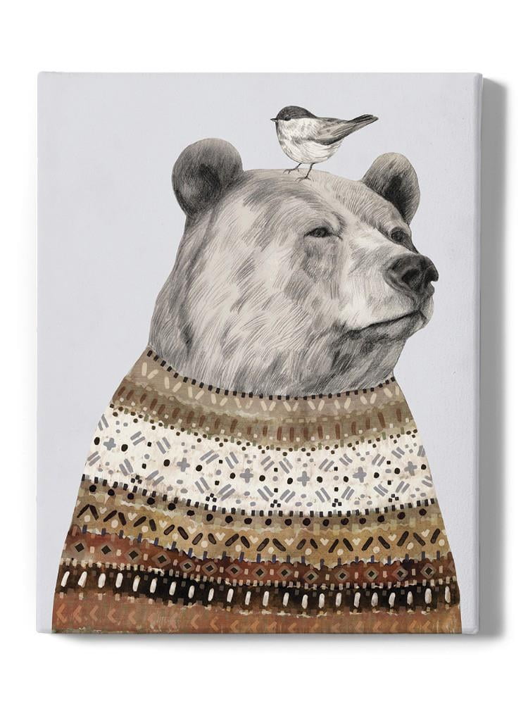 Fair Isle Bear I Wrapped Canvas -Victoria Borges Designs, - Walmart.com
