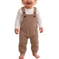 Baby Boys Girls Knit Strap Overalls Set 0-3 Years, Spring Autumn Solid ...
