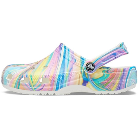 Crocs Men's and Women's Classic Tie Dye Clog, Pastel Swirl, 14 Women ...
