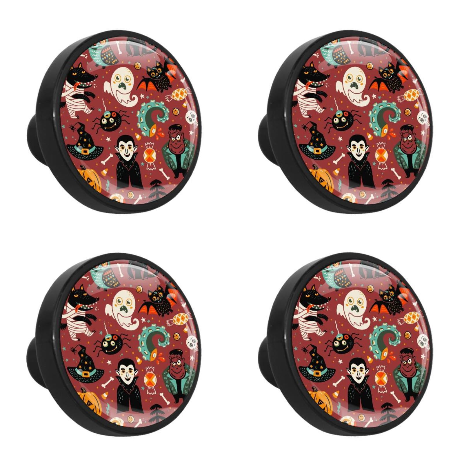 4 Pcs Cat Ghost and Pumpkin Knobs for Kitchen Cabinet Cupboard Dresser ...