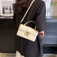 White Crossbody Bag for Women Refine Shoulder Handbag with Detachable ...