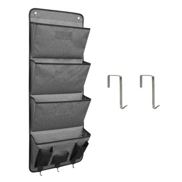 Uptyia Wall File Organizer Hanging File Holder with Labels and Pockets ...