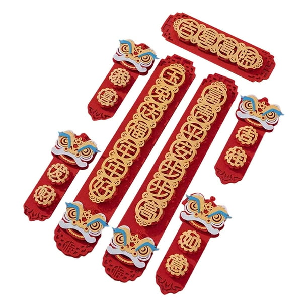 Rongfmy Chinese Lunar Year Couplets Creative Banner Duilian for Window ...