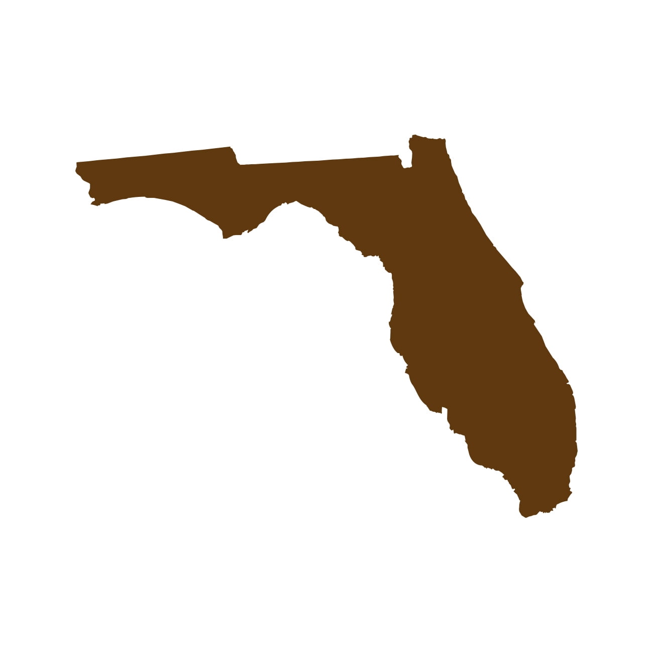 Florida Shaped Sticker Decal Die Cut - Self Adhesive Vinyl ...