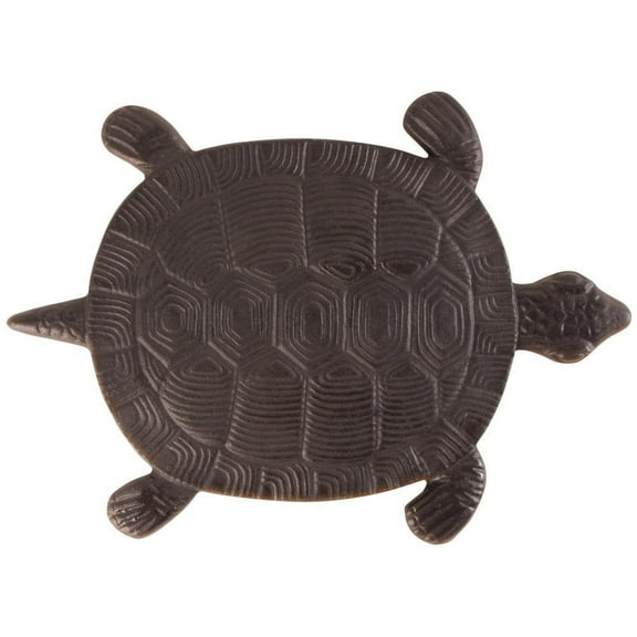 "Turtle Stepping Stone Paver, Cast Iron, Distressed Brown, Decorative ...