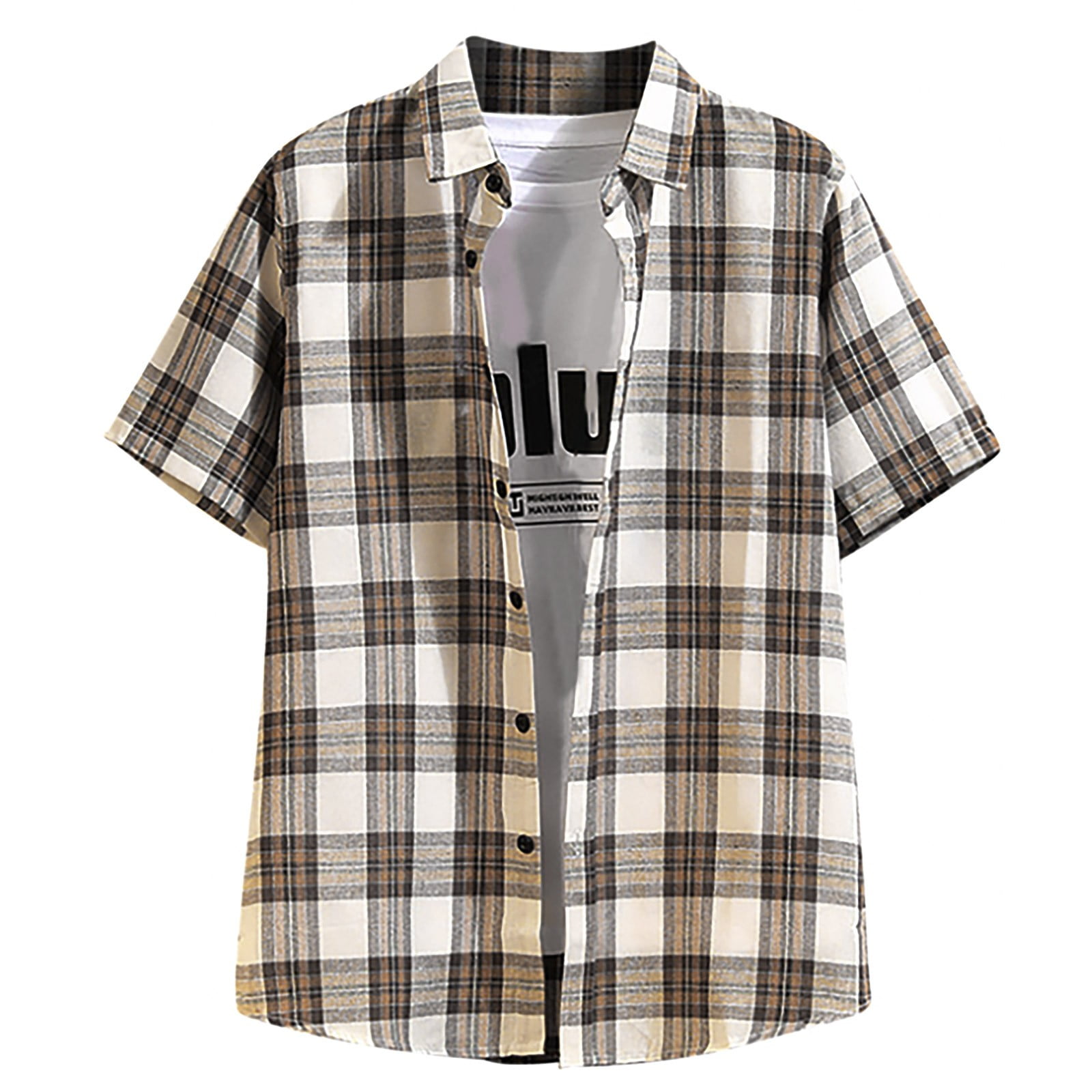 Chemises à Manches Courtes pour Hommes Été Chemise Vintage Imprimée ...