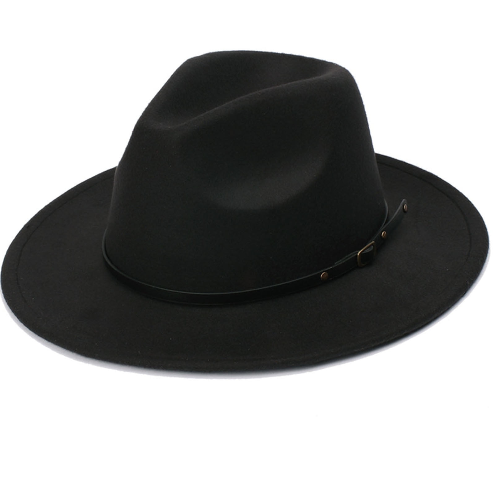 Click here for Penkiiy Men & Women Vintage Wide Brim Fedora Hat W... prices