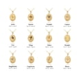 10k Rose Gold Filigree Oval Zodiac Sign Pendant Necklace Aries (18 ...