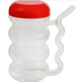 Sip-A-Mug Clear Plastic Sipper Mugs with Handles, 14 oz. Easy Grip ...