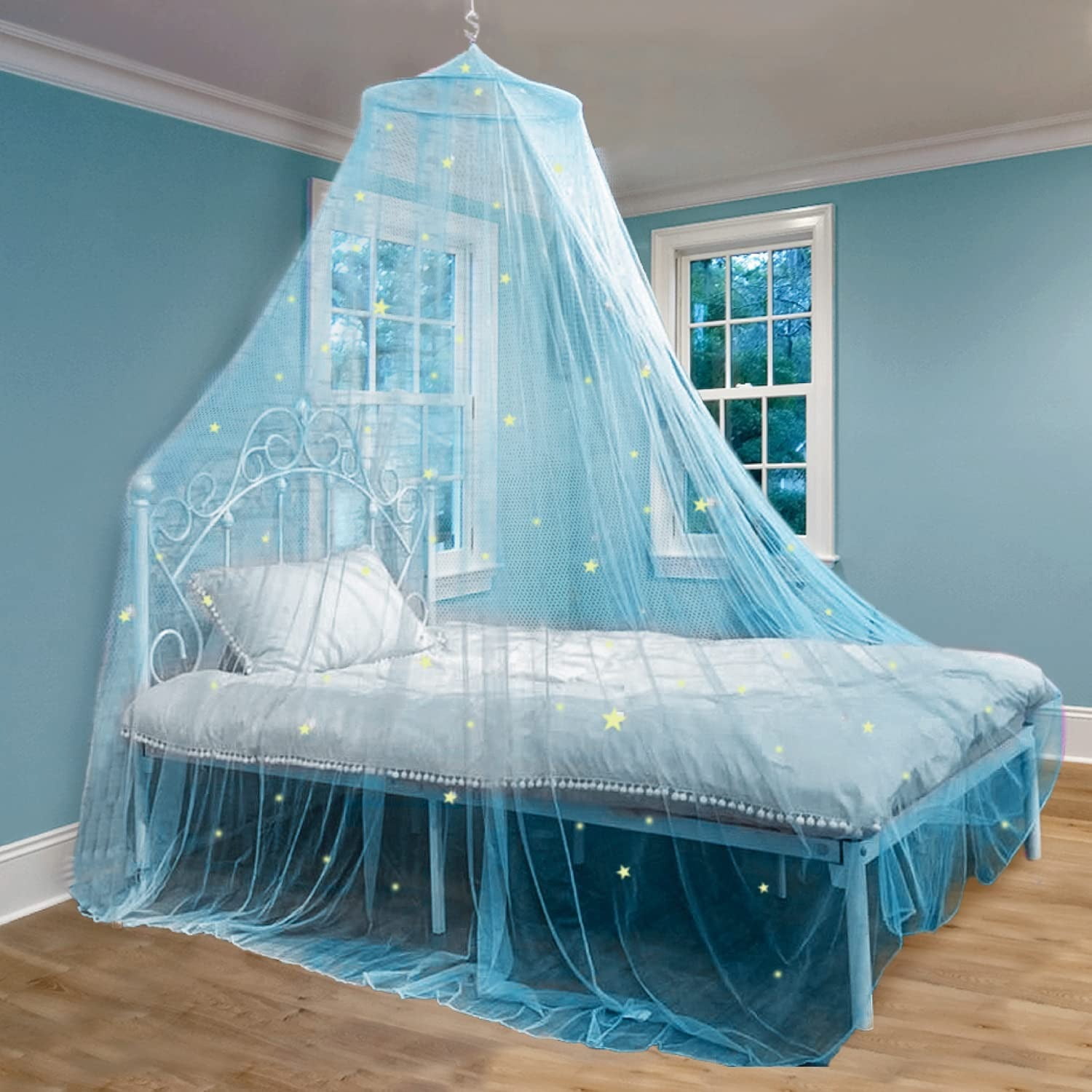Make Star Lighted Canopies For Beds