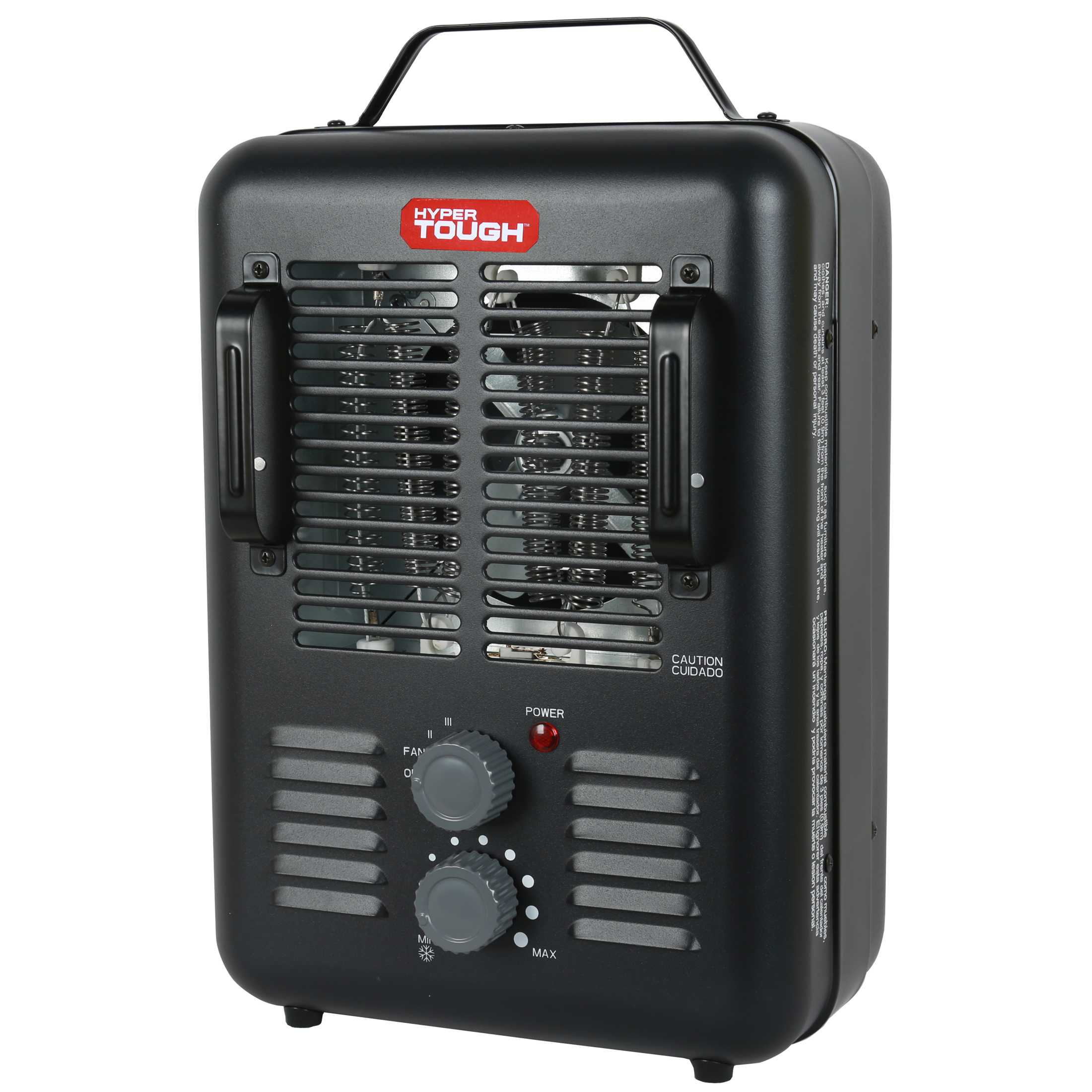 Hyper Tough 1500W Utility Space Heater Fan Forced Type Indoor Black Hyper Tough 1500W Utility Space Heater Fan Forced Type Indoor Black