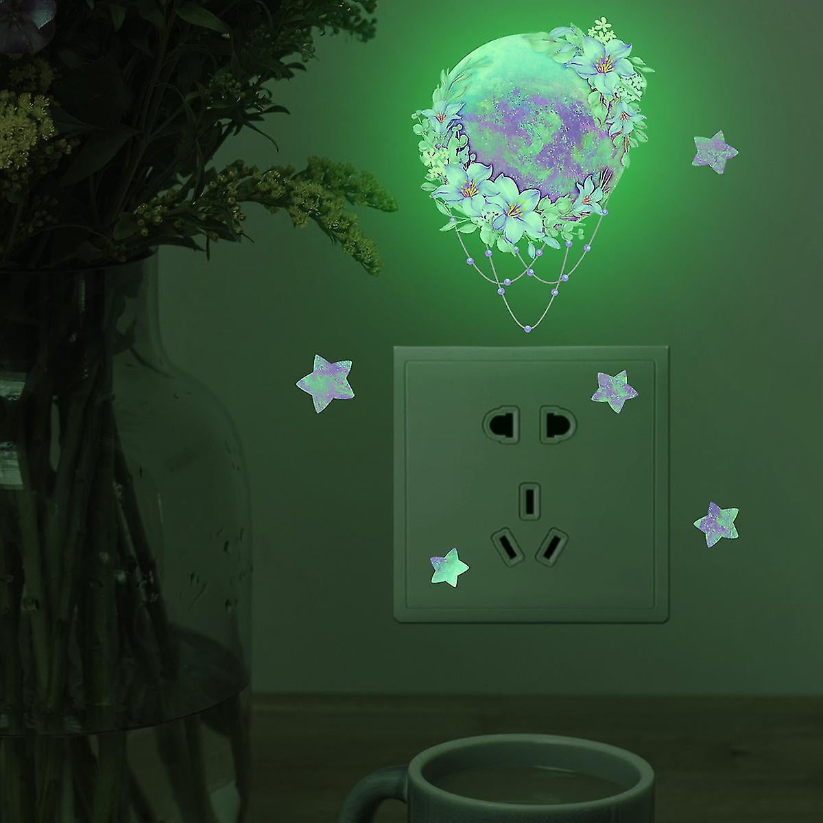 Moon Wall Decals Fluorescence Stickers Glow In The Dark | Walmart en línea