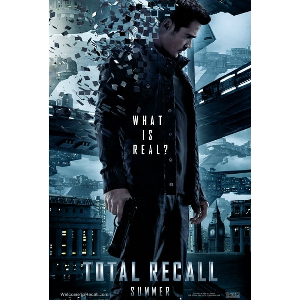 Total Recall 2012 Movie Poster Reprint Art decor Multi-Color Square ...