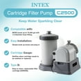 Intex Krystal Clear 2500 GPH Filter Cartridge Pump with Timer for ...