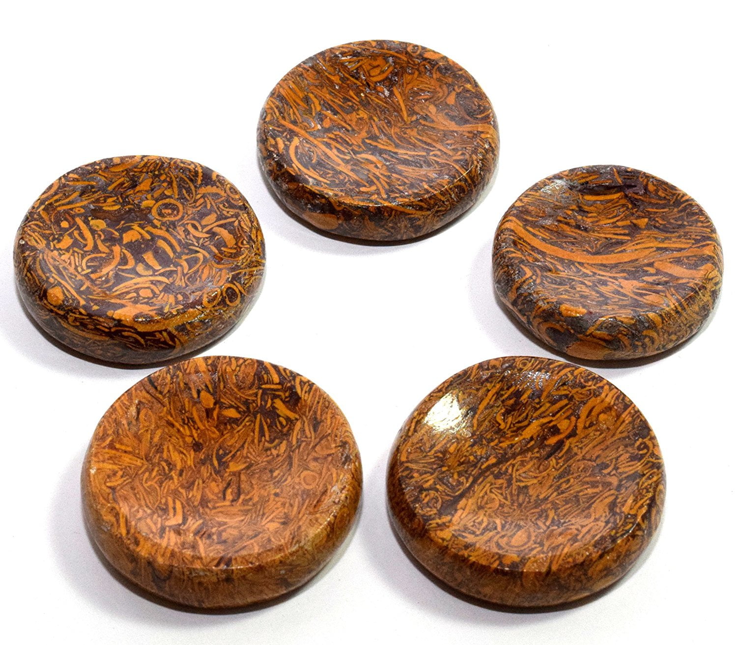 38mm Elephant Skin / Coquina Jasper Stand for Spheres / Eggs Polished ...