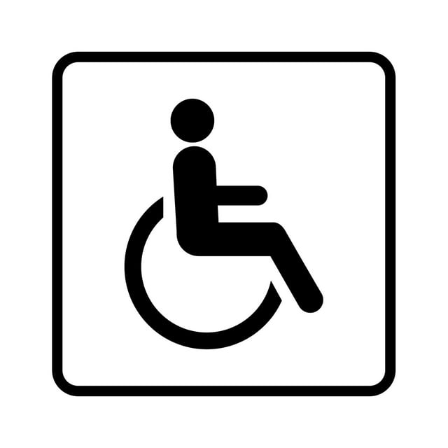 Handicap Sticker Decal Die Cut - Self Adhesive Vinyl - Weatherproof ...