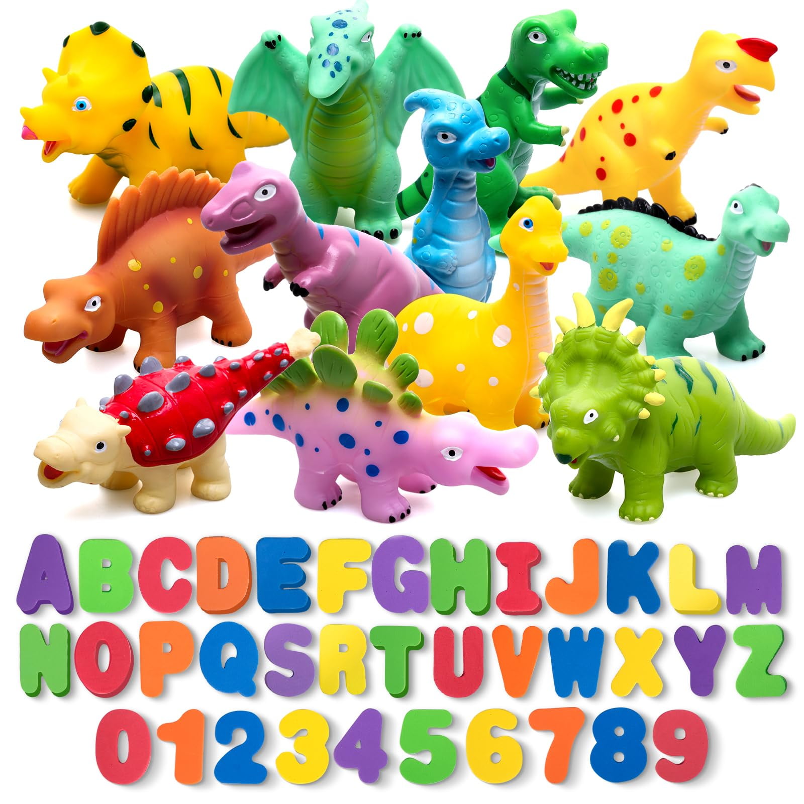 Bath Toys Hely Cancy, diseño de dinosaurio, sin moho, con letras, a partir de 18 meses | Bodega ...