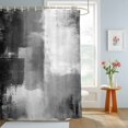 Bathroom Shower Curtain Vintage Gray Color Block Texture Waterproof ...