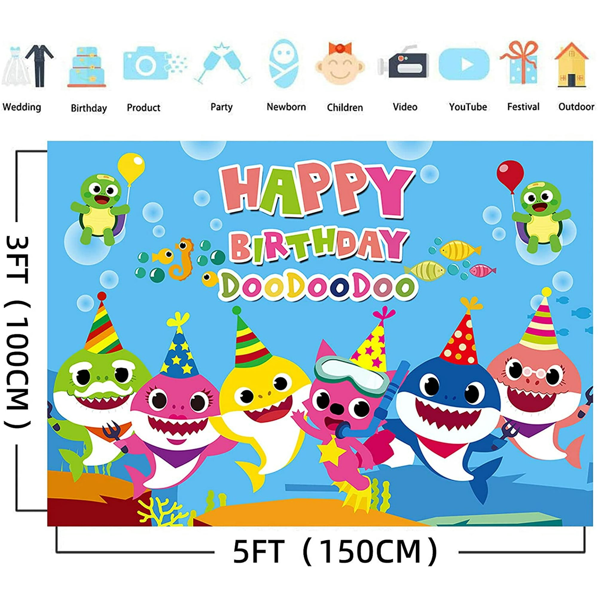 Click here for Akmi Shark Birthday Party Supplies And Decorations... prices