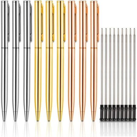 18 Ballpoint Pen with Pen Refills Metal Twist Ballpoint Pen with Cap ...