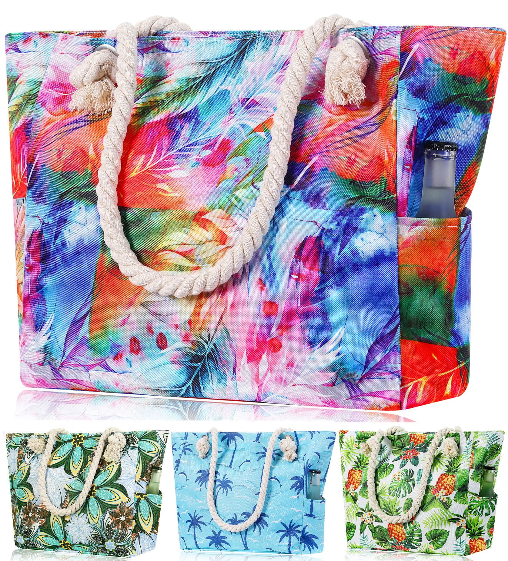 Yorcoten Extra Large Beach Tote Bags for Women , Waterproof Sandproof ...