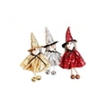 3 Piece Sequined Witch Doll Keychain Set with Bells, Halloween Witch ...