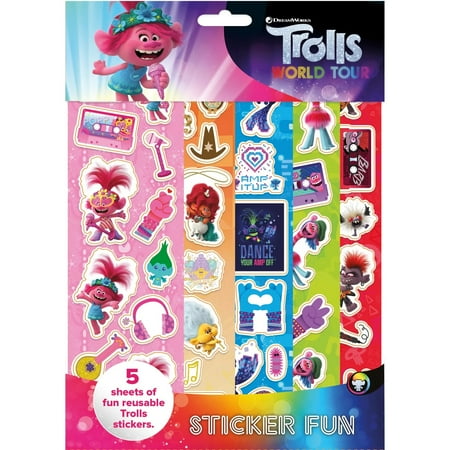 Trolls World Tour Sticker Sheet (Pack of 5) | Walmart Canada