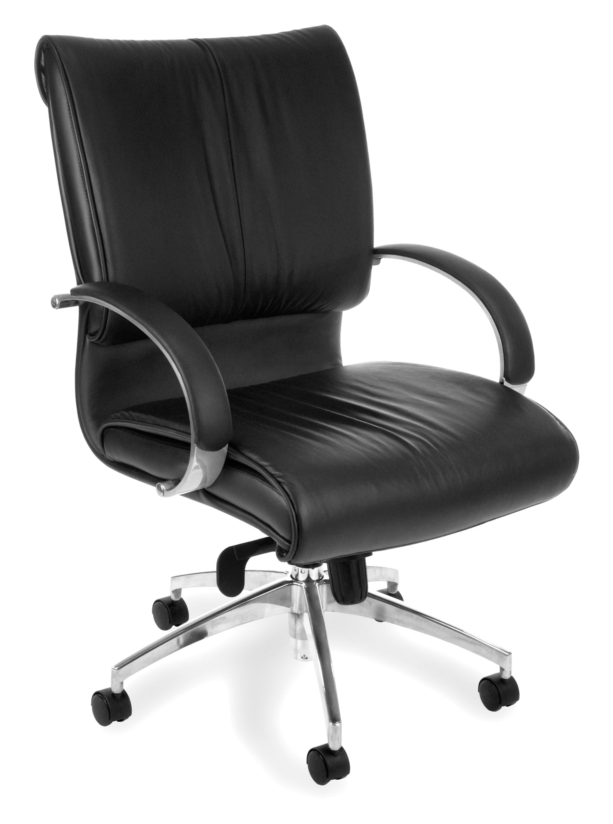 OFM Sharp Series Model 511-L Leather Mid-Back Executive Office Chair ...