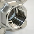 DANSPEED 1/2" inch 3 Piece Type Full Port Ball Valve NPT Female ...