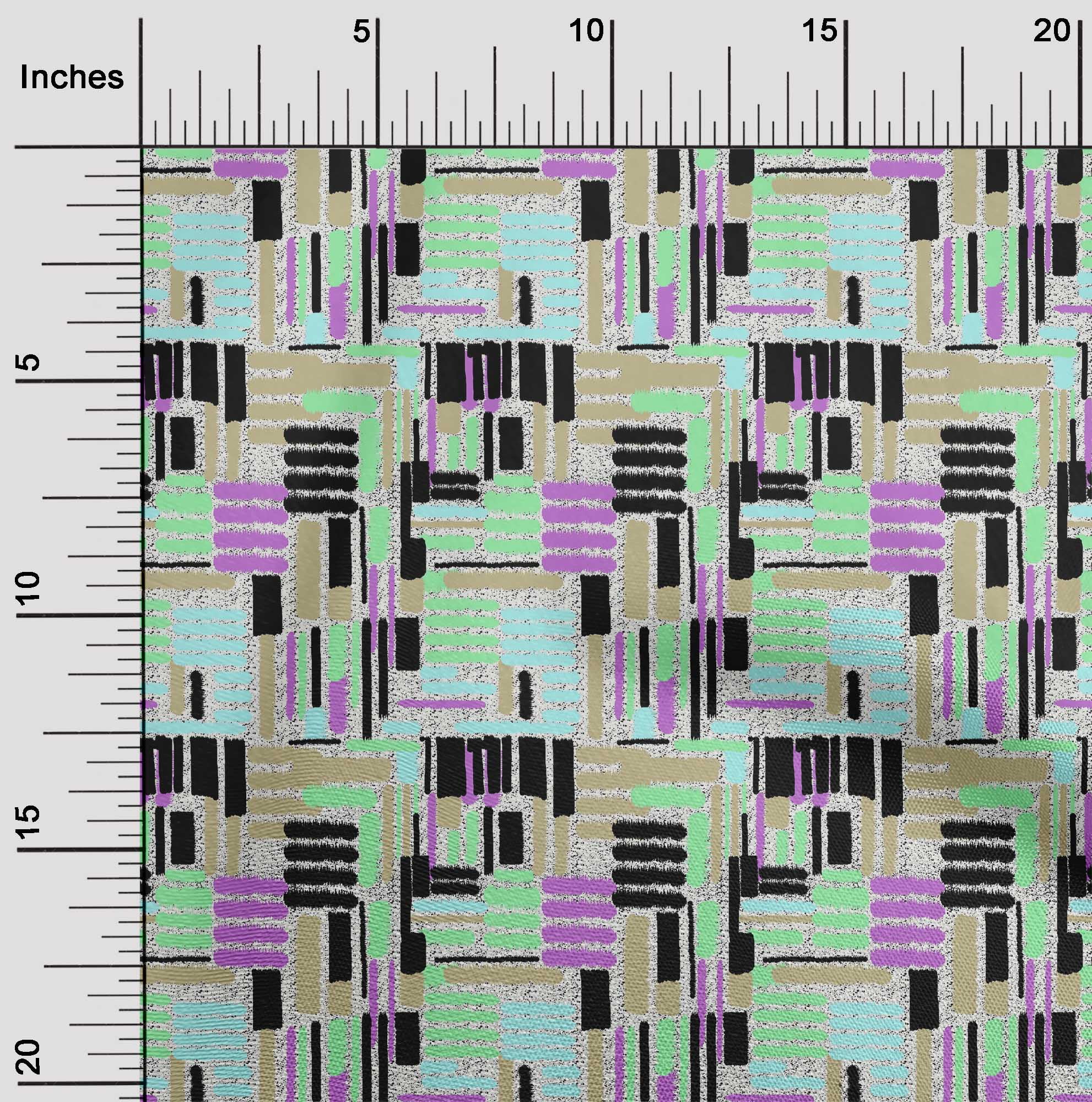 oneOone Cotton Jersey Beige Fabric Brush Stroke Abstract Quilting ...