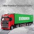 1:50 Scale Alloy Diecast Container Transport Truck Model, Simulated ...